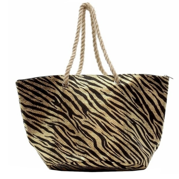 Cappelli Straworld | Bags | Cappelli Straworld Womens Toyo Animal Print ...